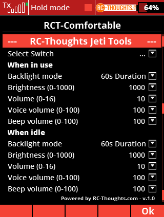 GitHub - RC-Thoughts/LUA_Comfortable: LUA Application for Jeti transmitters allowing user set ...