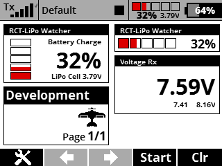 GitHub - RC-Thoughts/Lua_LiPo_Watcher: Simple Battery-Left app based on voltage